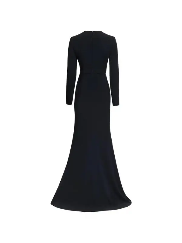 Elie Saab V-neck Ruffled Maxi Dress