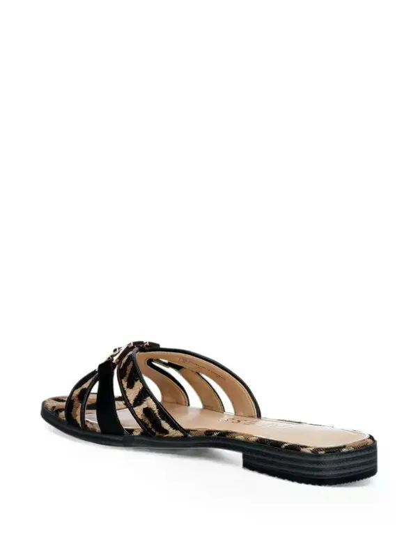 Guess Leopard-print Logo-plaque Slides