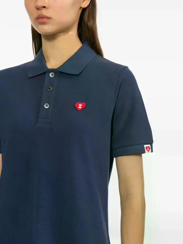 AAPE BY *A BATHING APE Apee™ A Bathing Ape® Logo Embroidered Pleated Polo Dress
