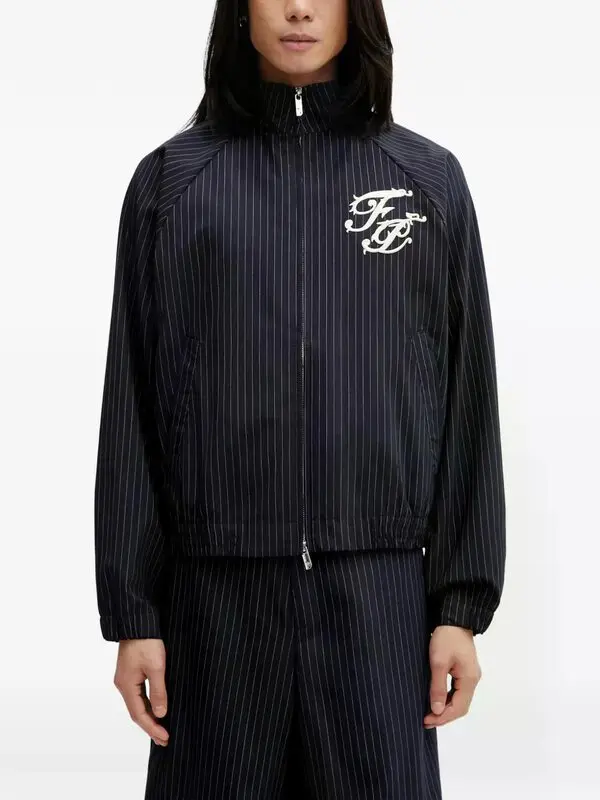 Filling Pieces Pinstripe Logo Patch Jacket