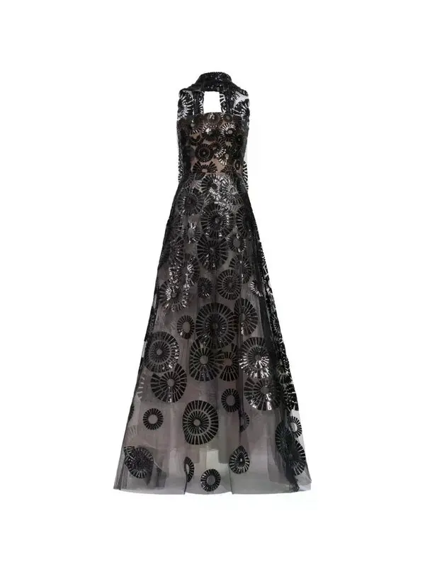 Elie Saab Sequin-embroidered Maxi Gown Dress