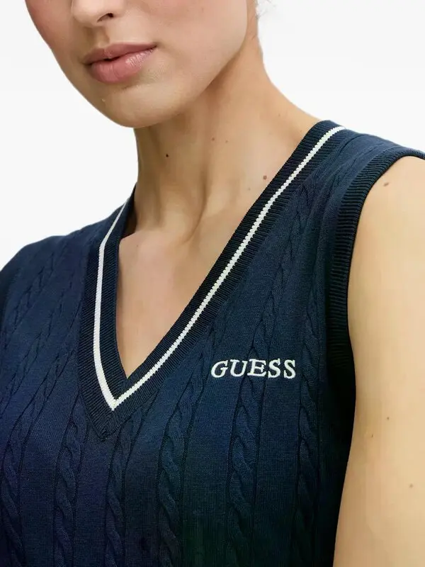 Guess Sleeveless Cable-knit Mini Dress