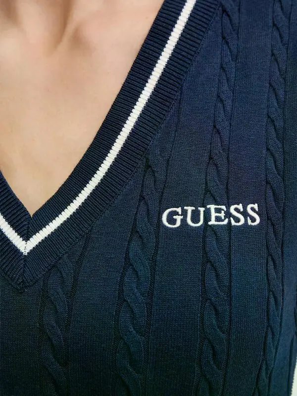 Guess Sleeveless Cable-knit Mini Dress