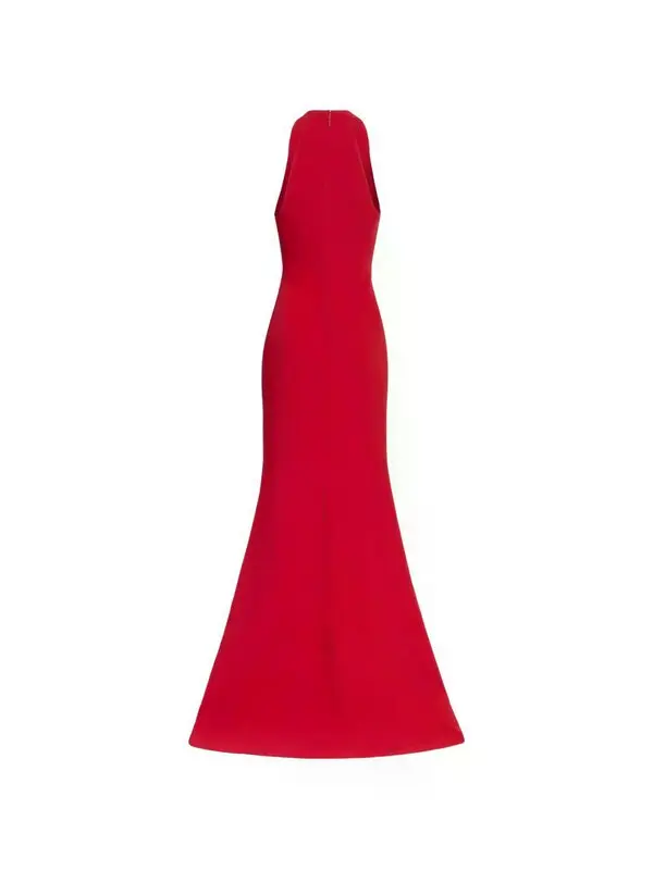 Elie Saab Bow Detail Halterneck Maxi Dress