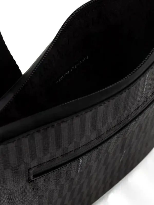 Armani Exchange Geometric Print Logo Pattern Belt Bag
