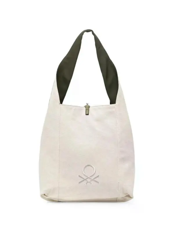 BENETTON Logo-embroidered Reversible Tote Bag