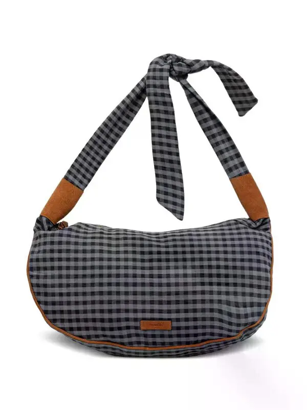 SESSUN Mini Lango Gingham-check Shoulder Bag
