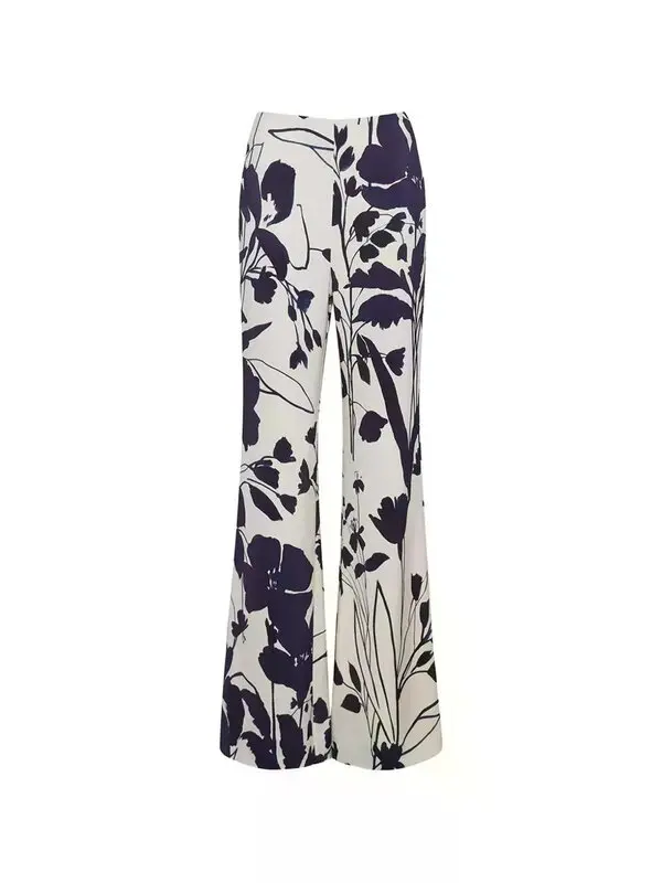Cara Cara Pisa Floral Print Wide Leg Trousers - Neutrals