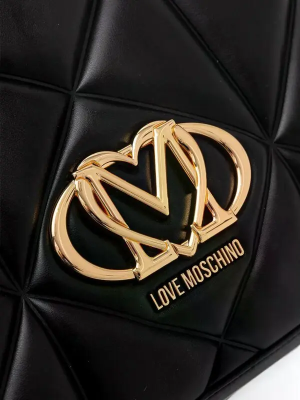 Moschino Quilted Logo Shoulder Bag