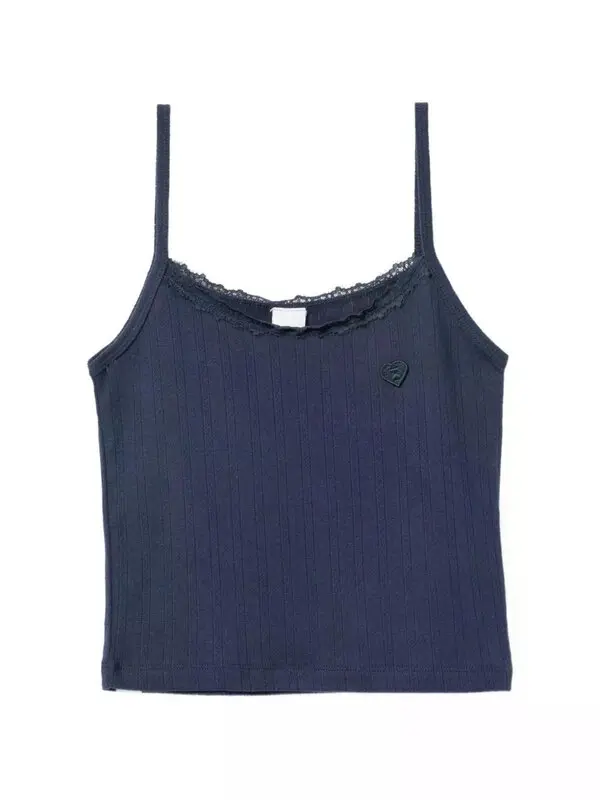 AAPE BY *A BATHING APE Ribbed Camisole With Lace Trim - Blue