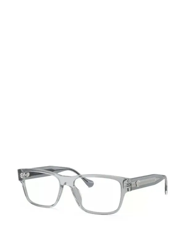 Versace Medusa Greca Rectangle-frame Eyeglasses - Grey