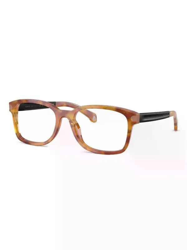Moncler Tortoiseshell Square Full Rim Eyeglasses