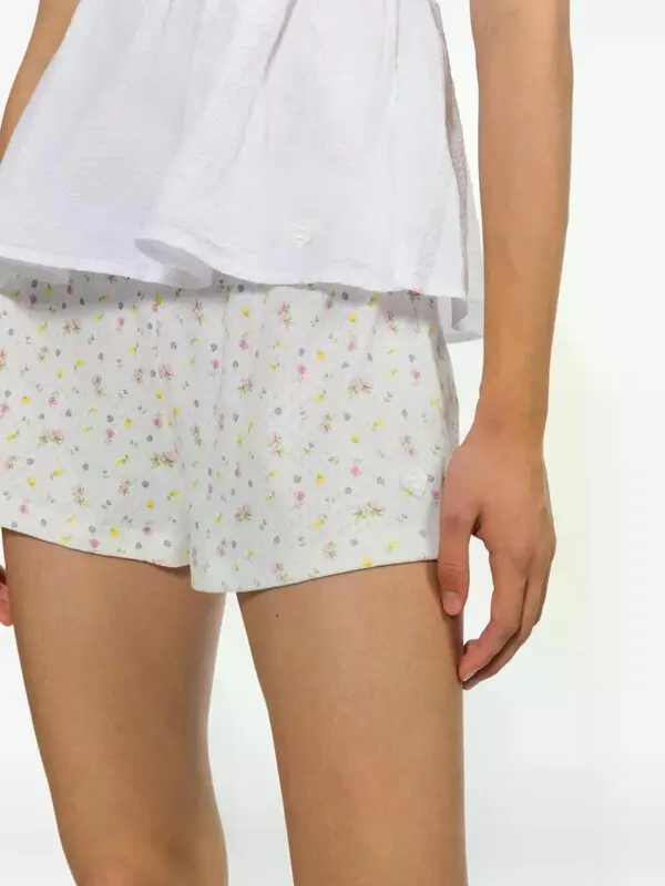 AAPE BY *A BATHING APE Apee™ A Bathing Ape® Floral-print Pointelle-knit Shorts
