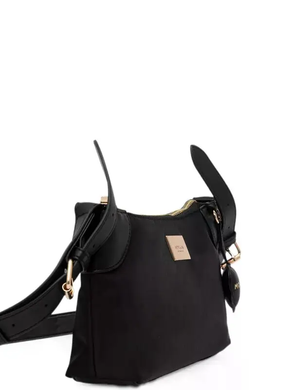 MORGAN Heart Charm Logo Plaque Shoulder Bag