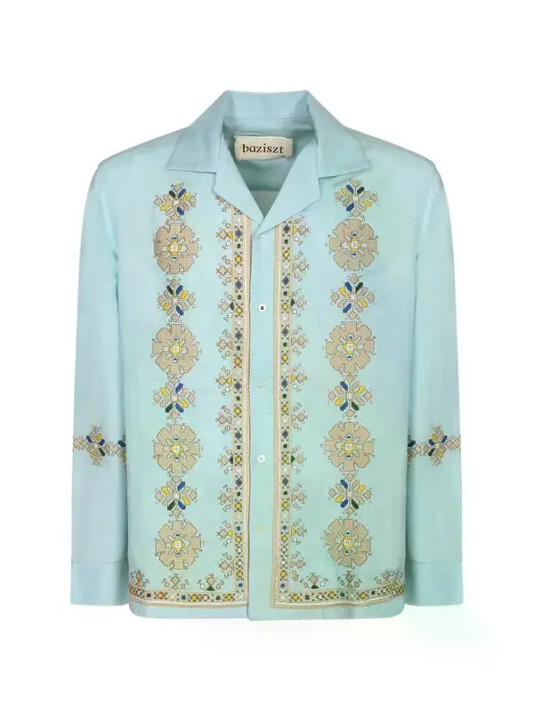 BAZISZT Embroidered Long-sleeve Shirt