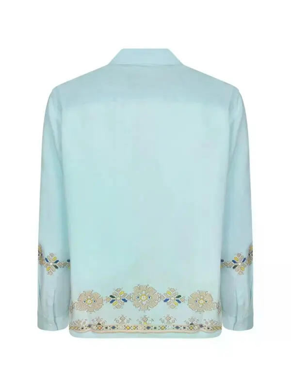 BAZISZT Embroidered Long-sleeve Shirt
