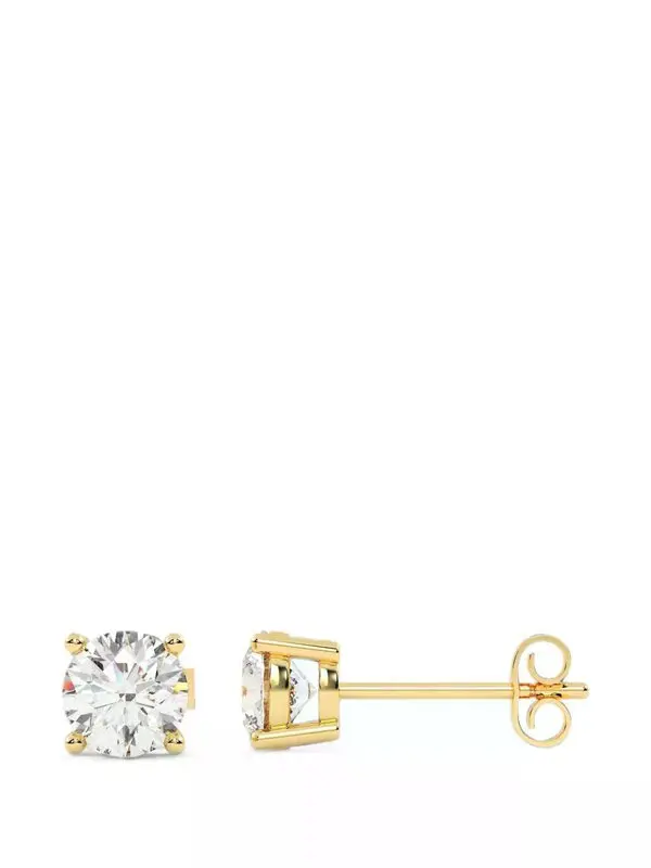 DIAMOND ESSENTIALS Diamond Solitaire Stud Earrings In 14k Gold