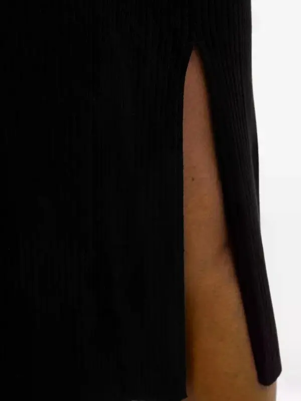 Guess Terra Ribbed-knit Rear-slit Skirt