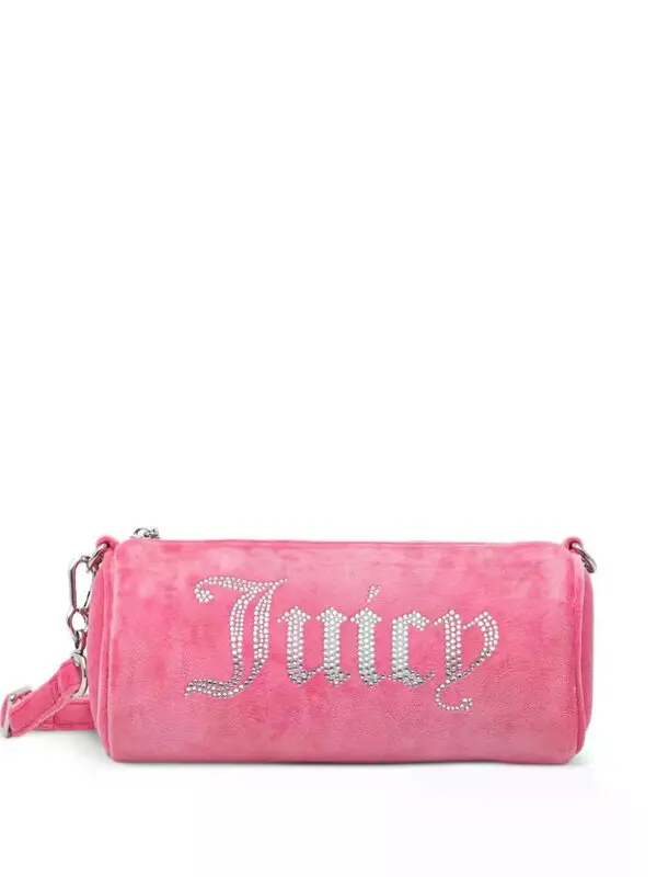 Juicy Couture Rhinestone Logo Barrel Shoulder Bag