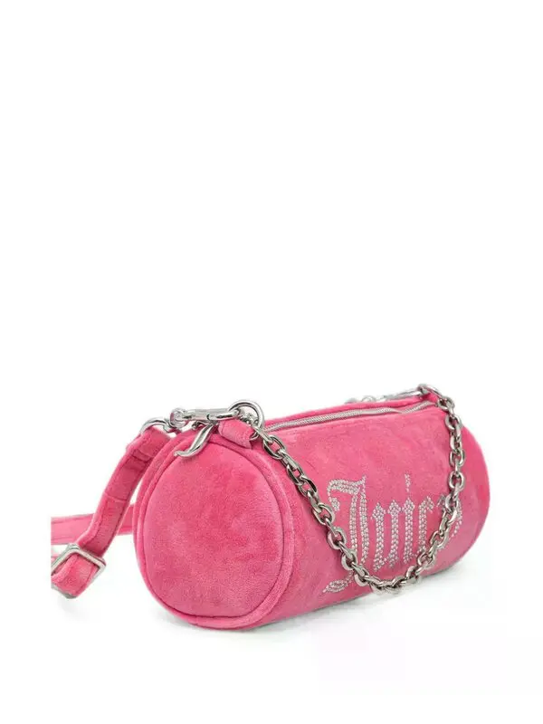 Juicy Couture Rhinestone Logo Barrel Shoulder Bag