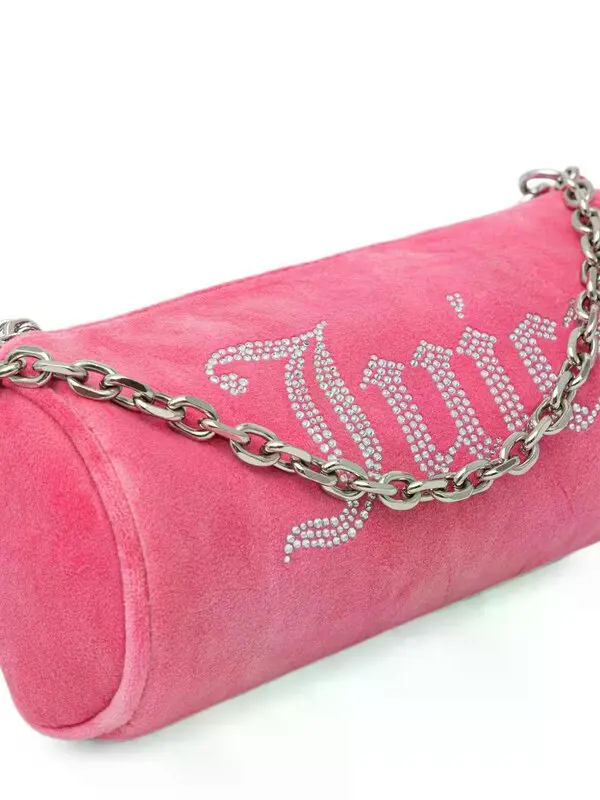 Juicy Couture Rhinestone Logo Barrel Shoulder Bag