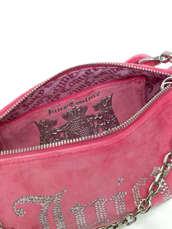 Juicy Couture Rhinestone Logo Barrel Shoulder Bag
