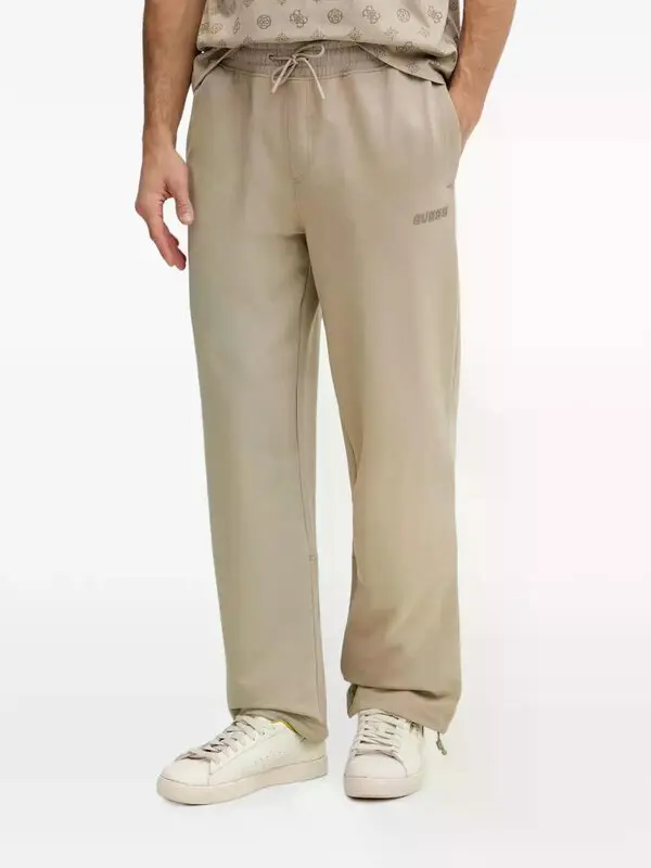Guess Drawstring-waist Logo-patch Track Pants