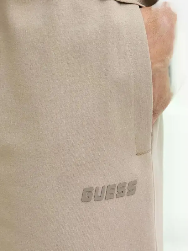 Guess Drawstring-waist Logo-patch Track Pants