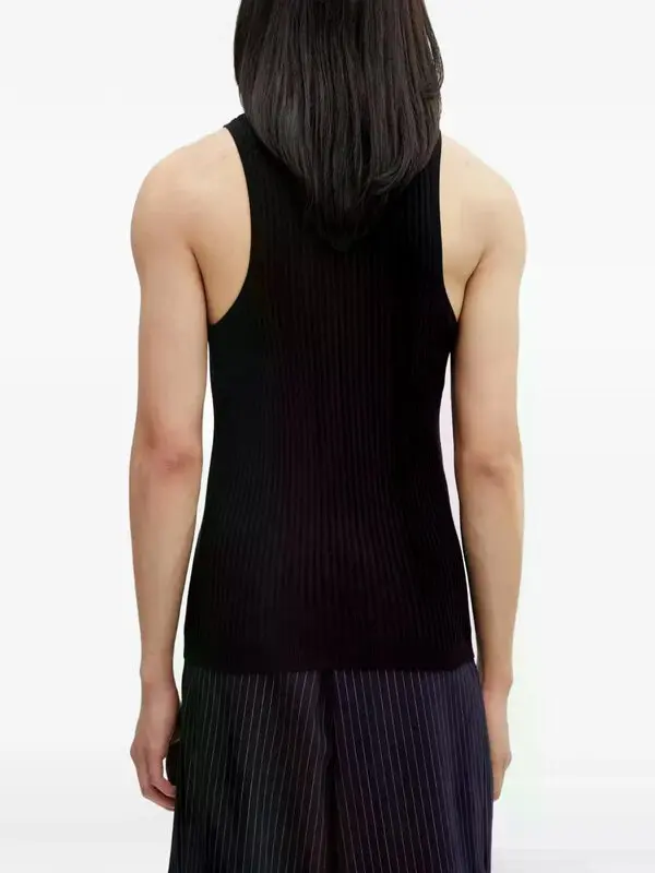 Filling Pieces Ribbed Knit Embroidered Logo Vest