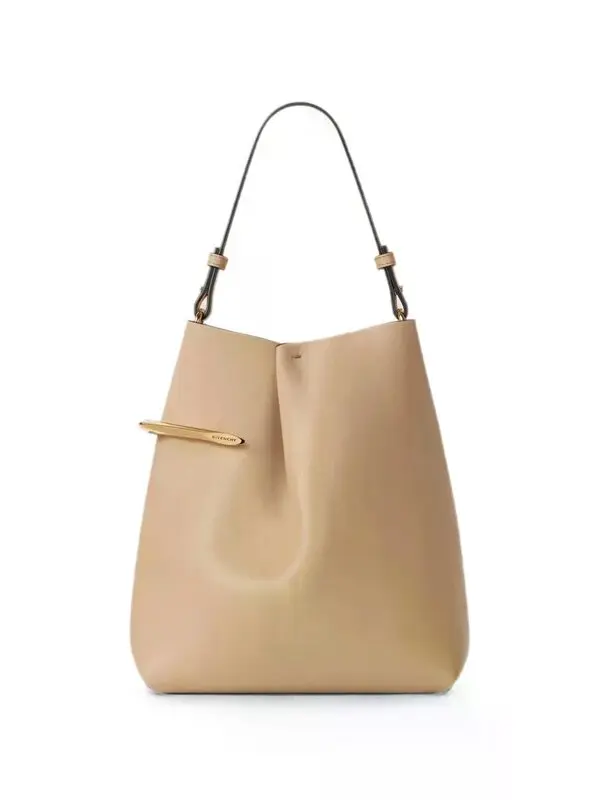 Givenchy Mini Pinch Me Leather Bucket Bag - Neutrals