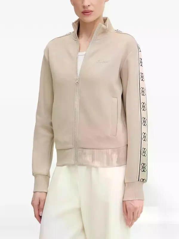 Guess Logo Tape Zip-up Sweater