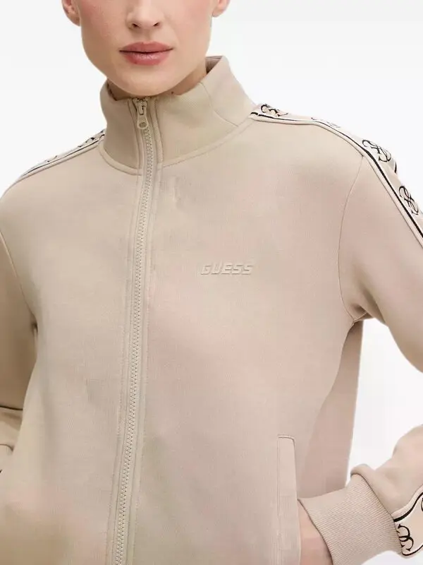 Guess Logo Tape Zip-up Sweater