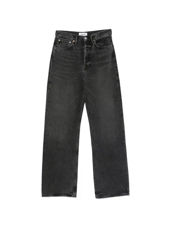 AGOLDE Faded Effect Wide-leg Jeans - Grey