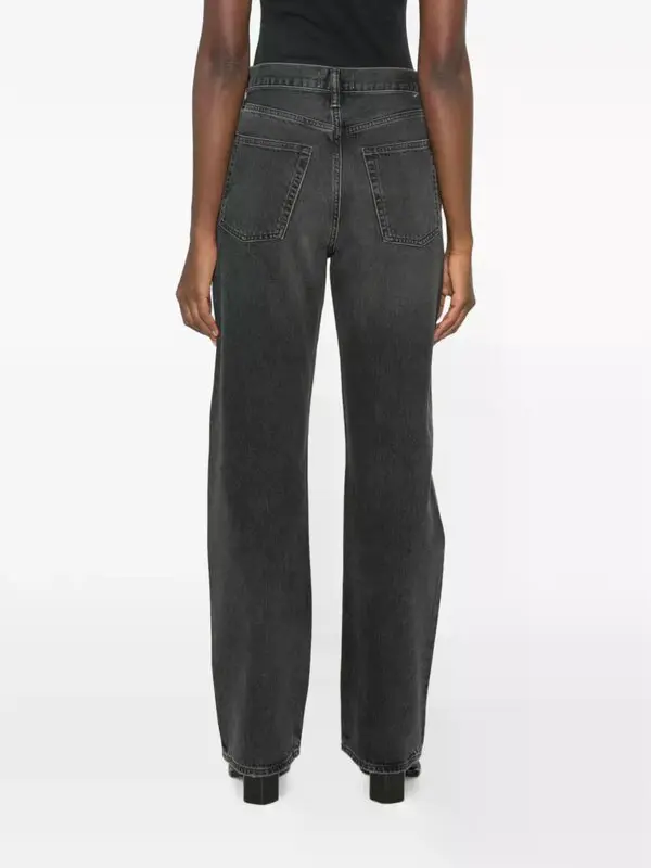 AGOLDE Faded Effect Wide-leg Jeans - Grey