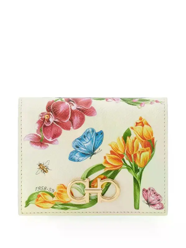FERRAGAMO Gancini Compact Wallet - Neutrals