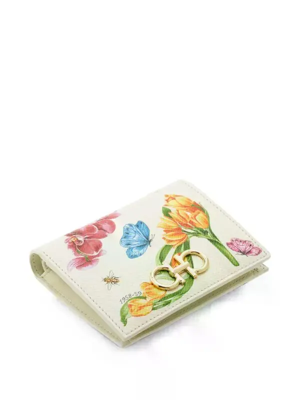 FERRAGAMO Gancini Compact Wallet - Neutrals