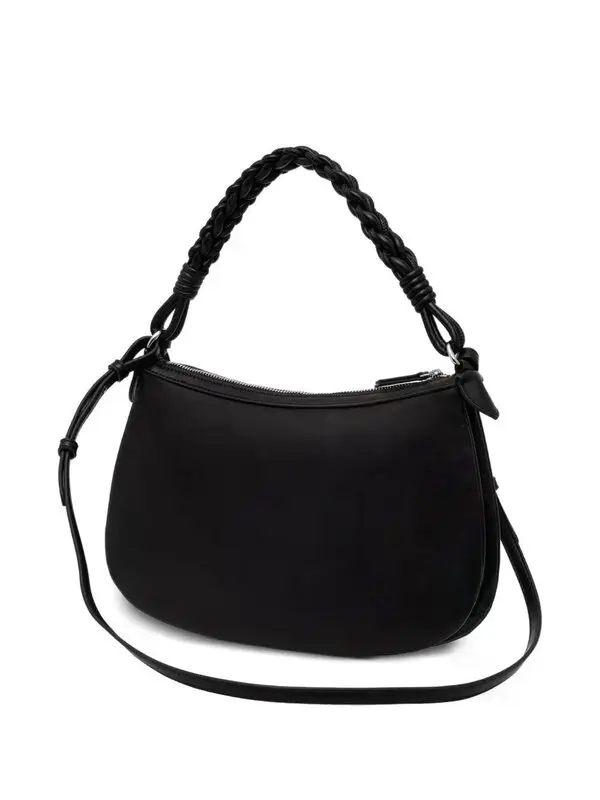 Armani Exchange Braided Handle Heart Charm Shoulder Bag