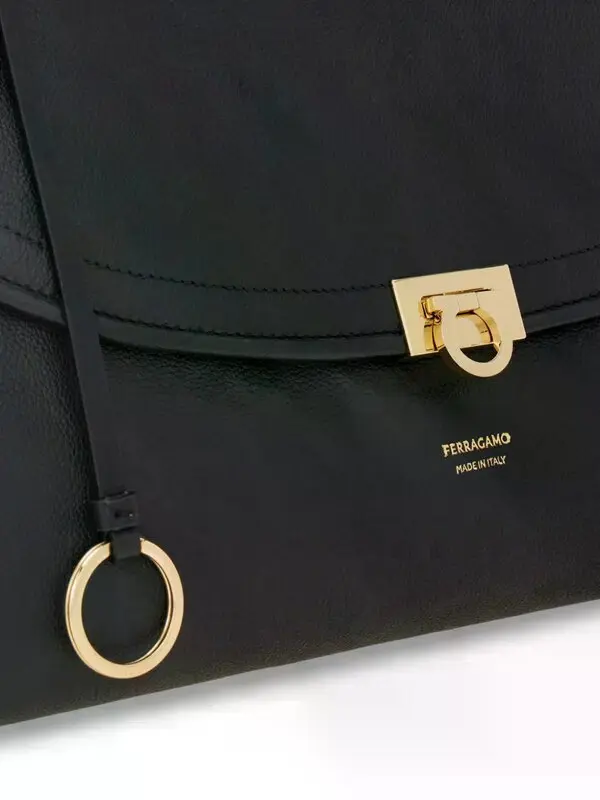 FERRAGAMO Gancini Handbag - Black