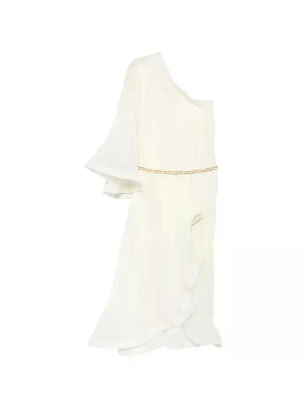SIMONA CORSELLINI One-shoulder Midi Dress With Chain Belt