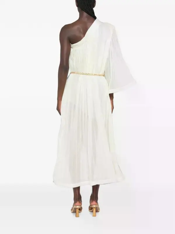 SIMONA CORSELLINI One-shoulder Midi Dress With Chain Belt