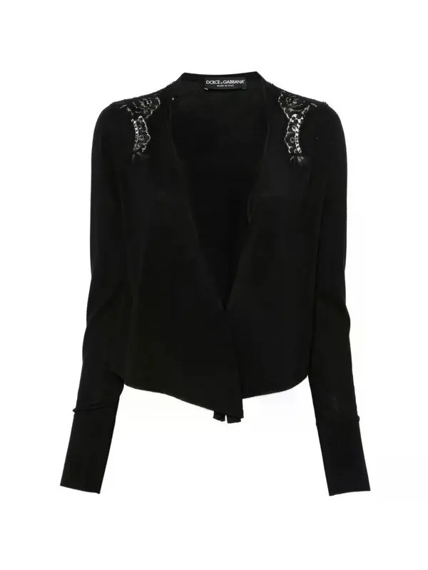 Dolce & Gabbana Wool Lace Embellished Jacket