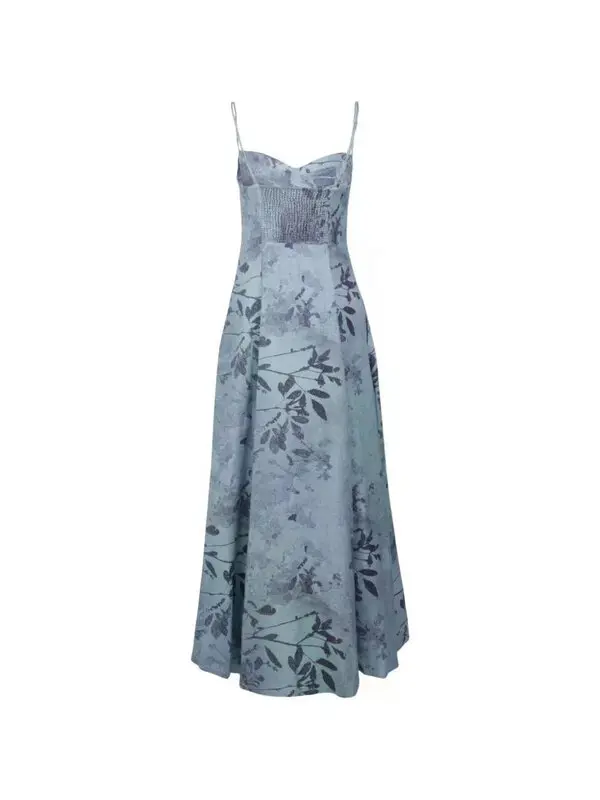 Simkhai Floral Print Sweetheart Neck Spaghetti Strap Maxi Dress