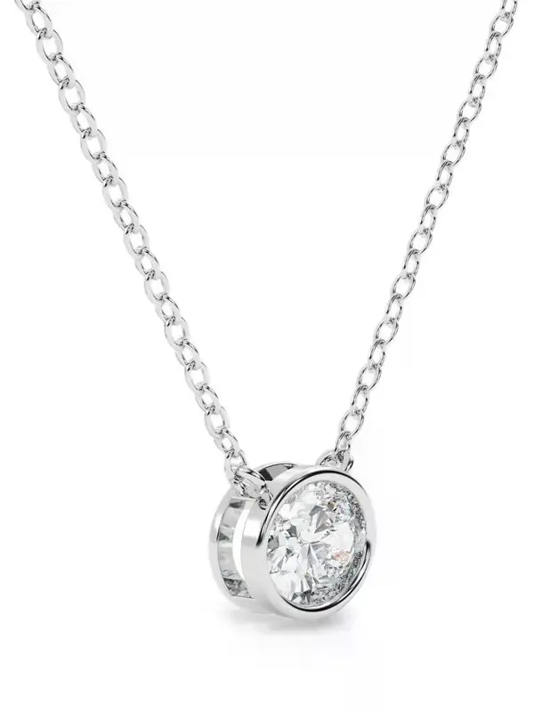 Diamond Essentials 14k White Gold Laboratory-grown Diamond Necklace - Silver