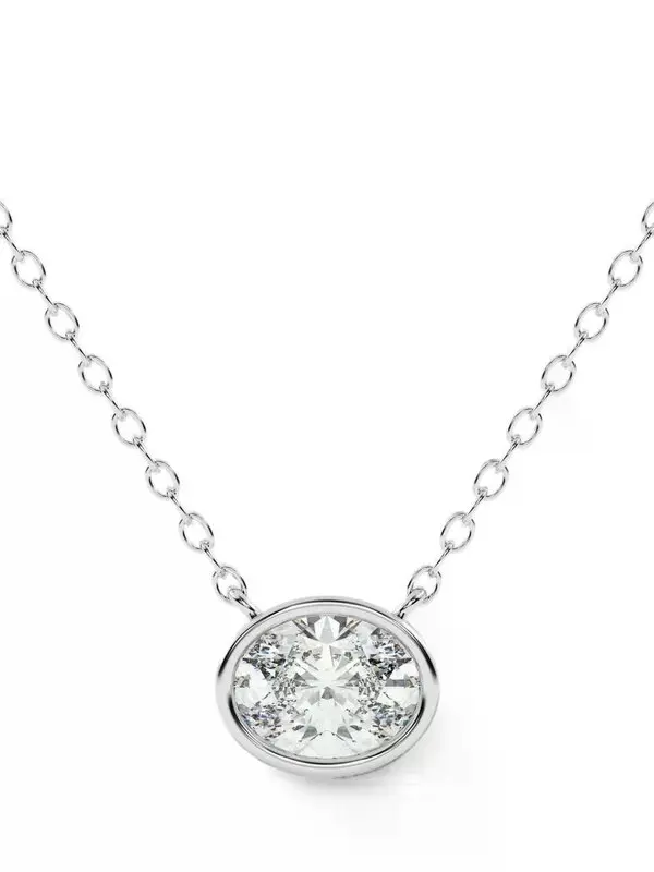 Diamond Essentials 14k White Gold Solitaire Necklace