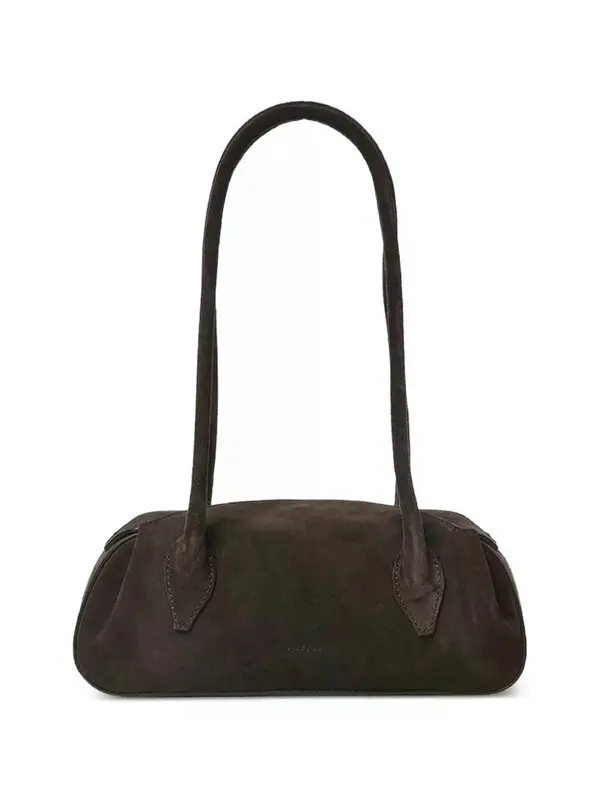 Yuzefi Mini Oyster Shoulder Bag In Suede - Brown