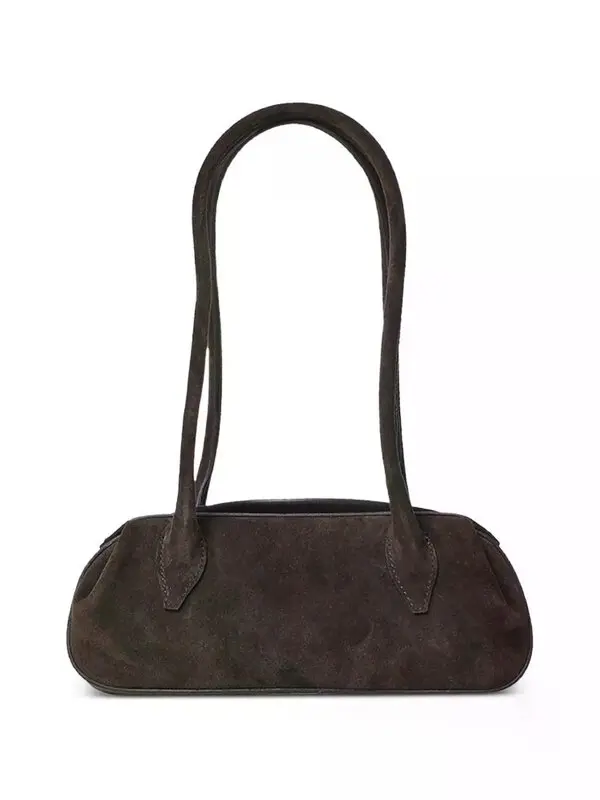 Yuzefi Mini Oyster Shoulder Bag In Suede - Brown