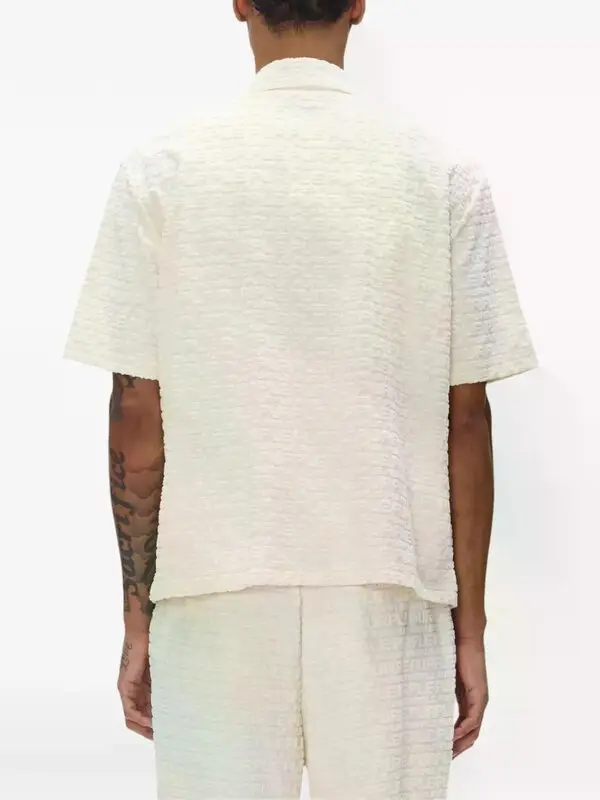 PURPLE BRAND Jacquard-logo Terry-towel Shirt