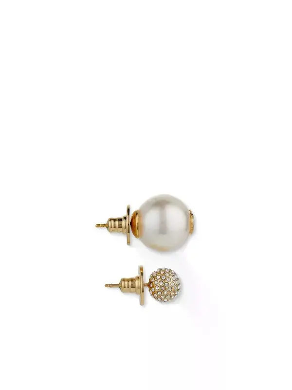 JIMMY CHOO Auri Logo-embellished Mismatched Earrings