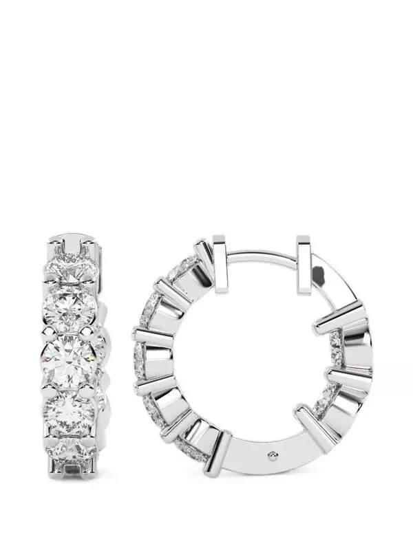 Diamond Essentials 1.5 Carat Diamond Huggie Hoop Earrings In 14k White Gold