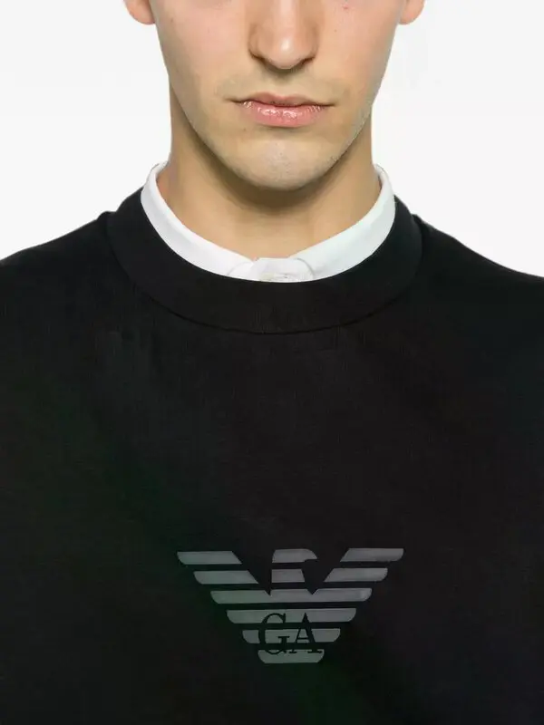 Emporio Armani Logo Patch Crewneck Sweater
